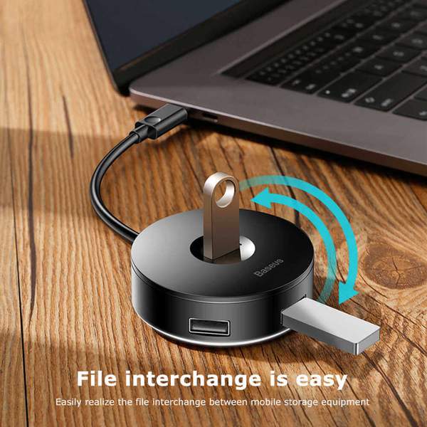 Baseus Round Box Hub Adapter 4USB | Celltronics.lk