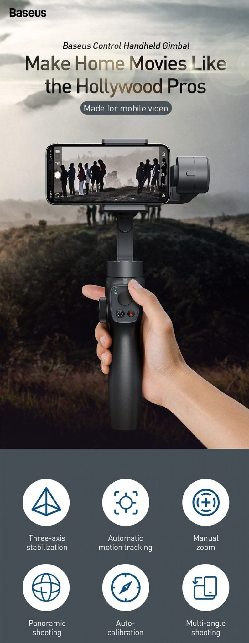 Baseus Handheld Gimbal Stabilizer | Celltronics.lk - Sri Lanka