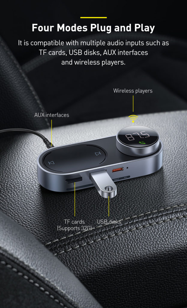 Baseus Solar Car Wireless Mp3 Player | Celltronics.lk - Sri Lanka
