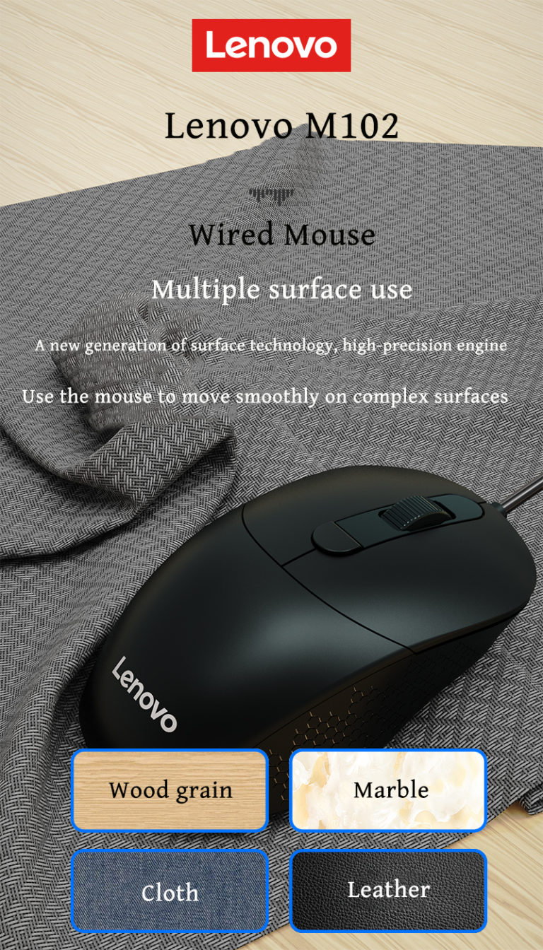 Lenovo M102 Wired Mouse | Celltronics.lk - Sri Lanka