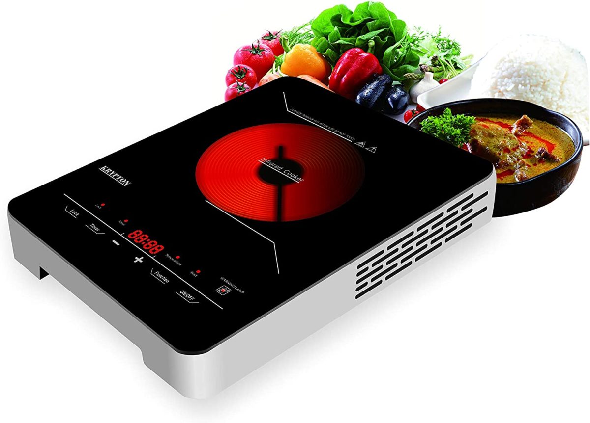 Krypton 2000W Infrared Cooker KNIC6150 Electric Infrared Glass Ceramic ...
