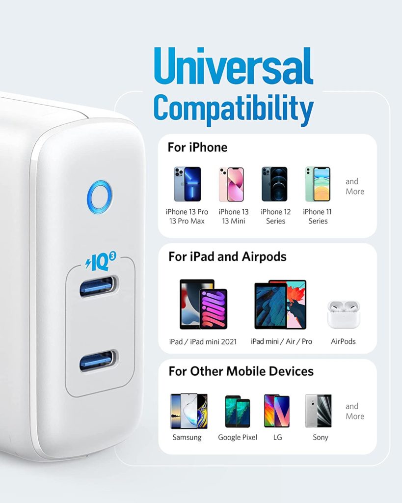 Anker PowerPort III Duo 40W USB-C Port Wall Charger (A2628P22) - AppleMe