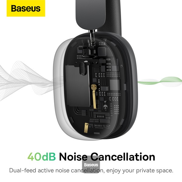Baseus H1 Bowie 70 Hour of Battery Life Noise-Cancelling Wireless ...