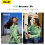 Baseus H1 Bowie 70 Hour of Battery Life Noise-Cancelling Wireless ...