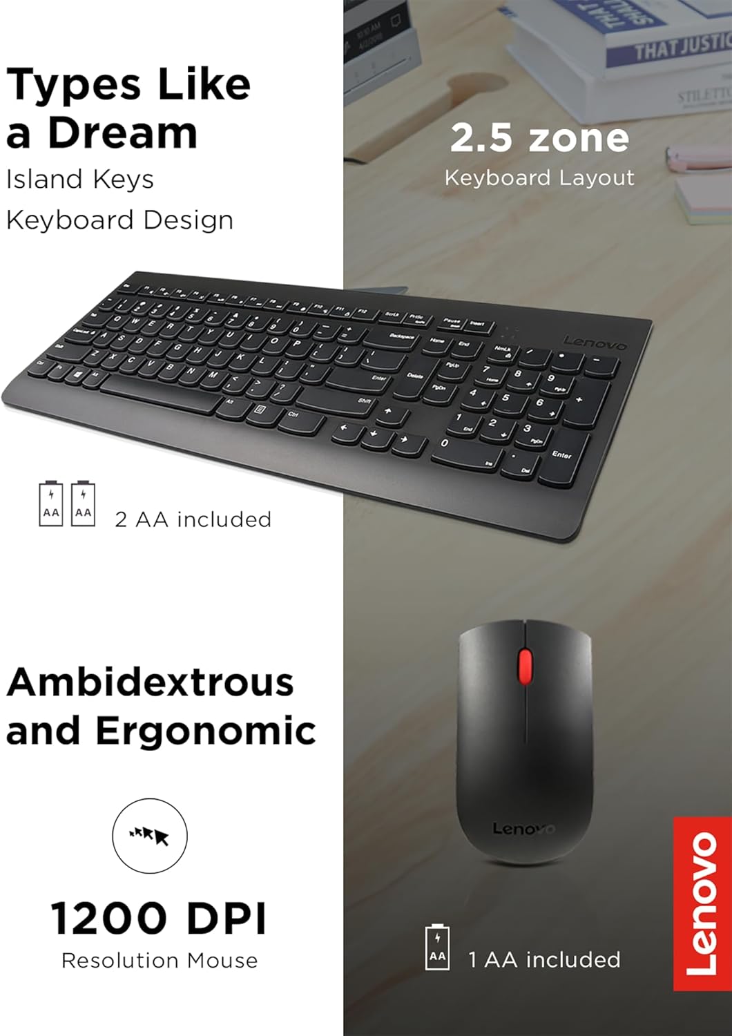 Lenovo 510 Wireless Keyboard & Mouse Combo | Celltronics.lk - Sri Lanka