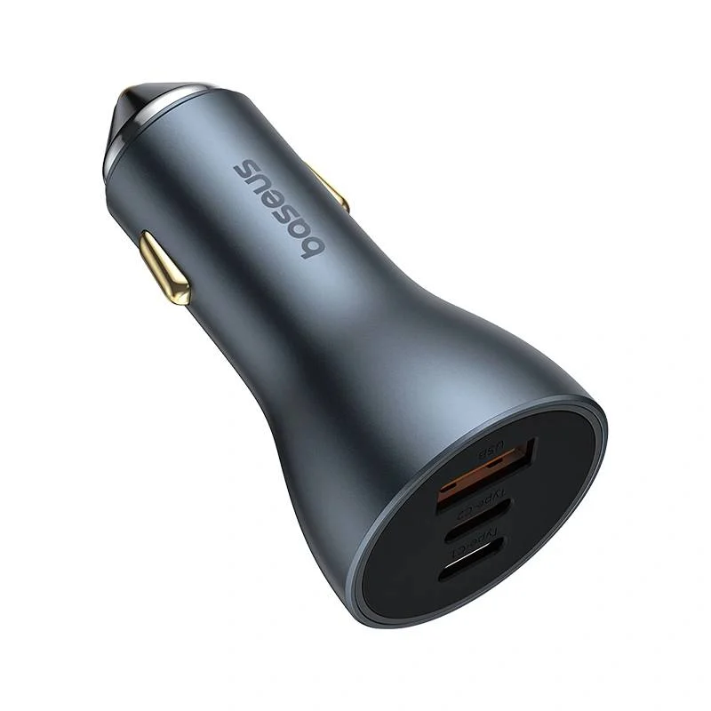 Baseus Golden Contactor Pro 65W USB + 2 Type C GaN Fast Charging Car Charger | Celltronics.lk ...